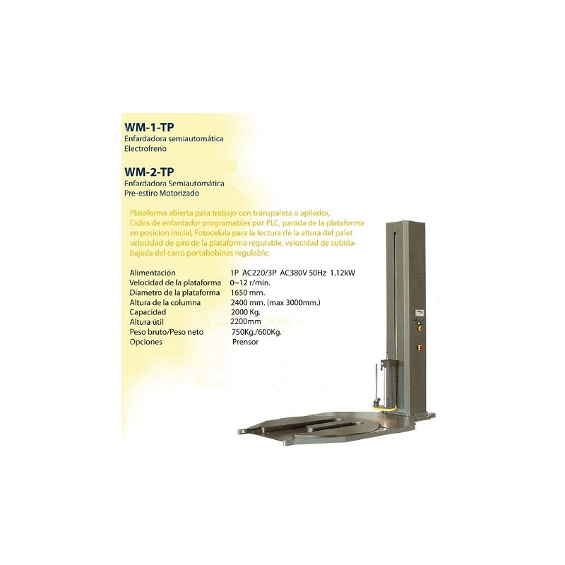 ENFARDADORA UNIPACK WM-2-TP (MOTORIZADO) - ENFARDADORAS